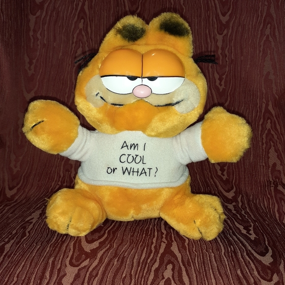 Dankin Garfield | Toys | Dankin Garfield Plush Stuffed Animal Am I Cool Or What White Tshirt ...